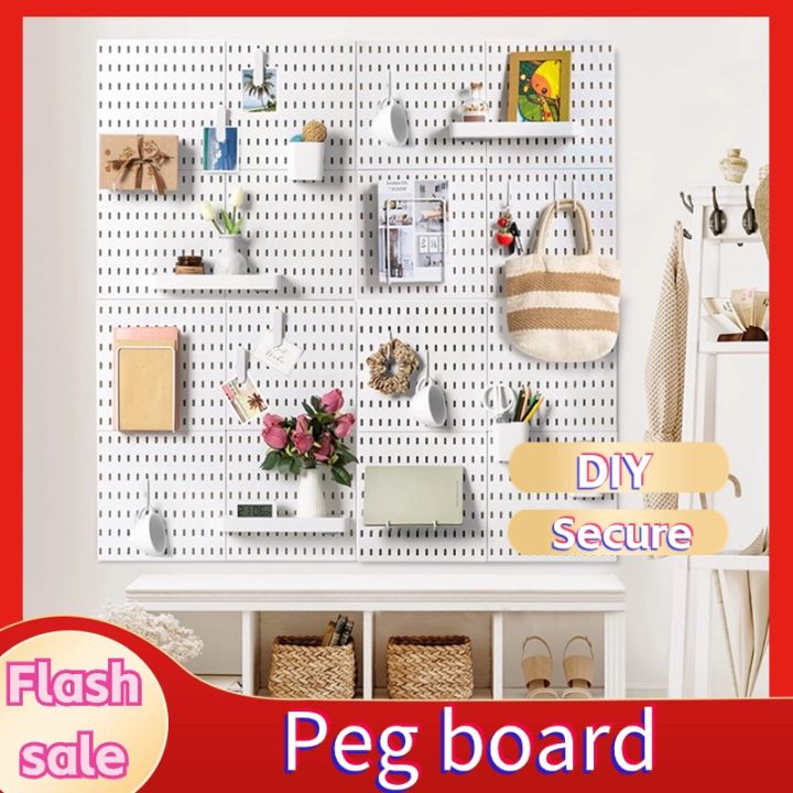 Buy 1 Take 1 Plastic Pegboard Decorative Peg board Shelf Wall Mounted ...