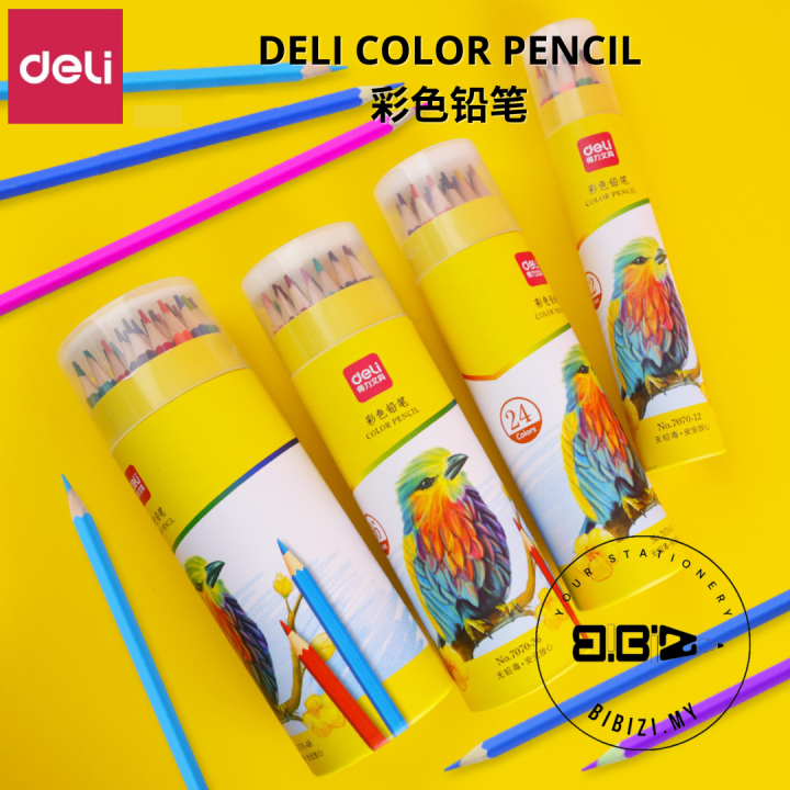 Deli Color Pencils 12/24/36/48 Colors Colour Pencils Oil-based Color ...