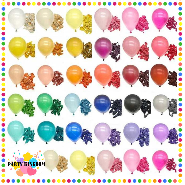Party Kingdom 100pcs 5inch metallic balloon(one pack about 100pc ...