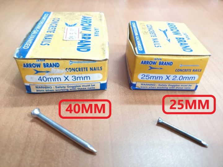 🔥READY STOCK🔥 JAPAN ARROW BRAND 25MM 40MM 60MM 70MM Concrete Nails Paku ...