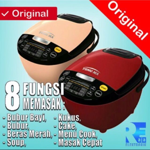 MAGICOM YONG MA 8 MENU BISA BIKIN NASI GORENG,KUKUS 2,0 LITER | Lazada ...