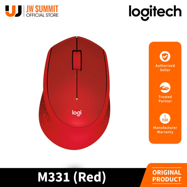 Logitech M331 Silent Plus Wireless Mouse (Red) | Lazada PH