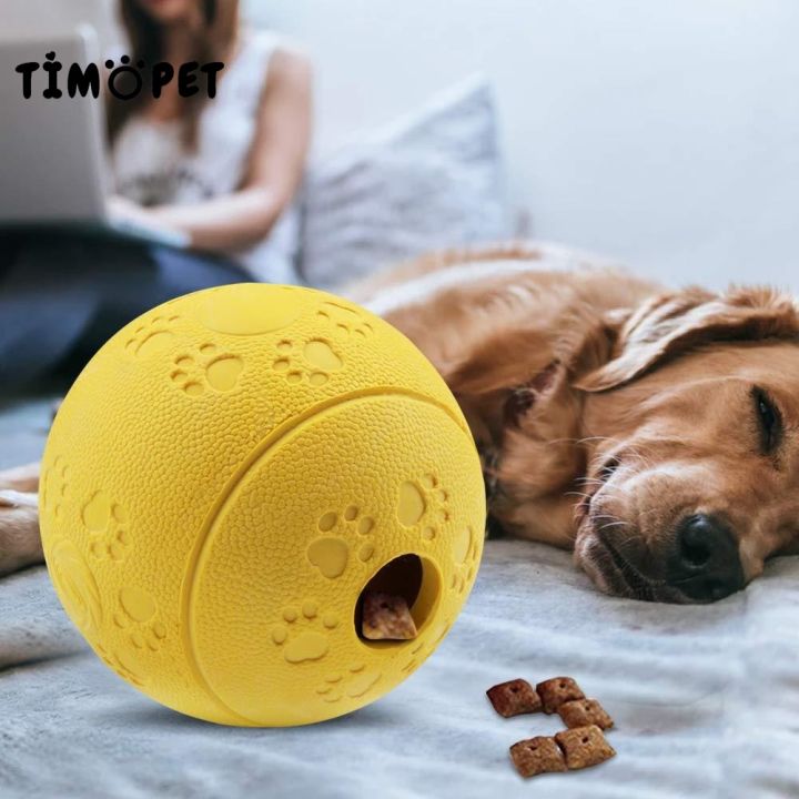Timopet Hot Dog Toys Can't Bite Rubber Food Dropping Ball Self-Hi ...