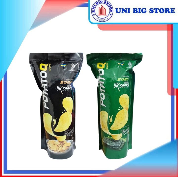 Kikoya POTATO Q Chips Sosis Meksiko | Seaweed 50 gr PotatoQ Kripik | Lazada Indonesia