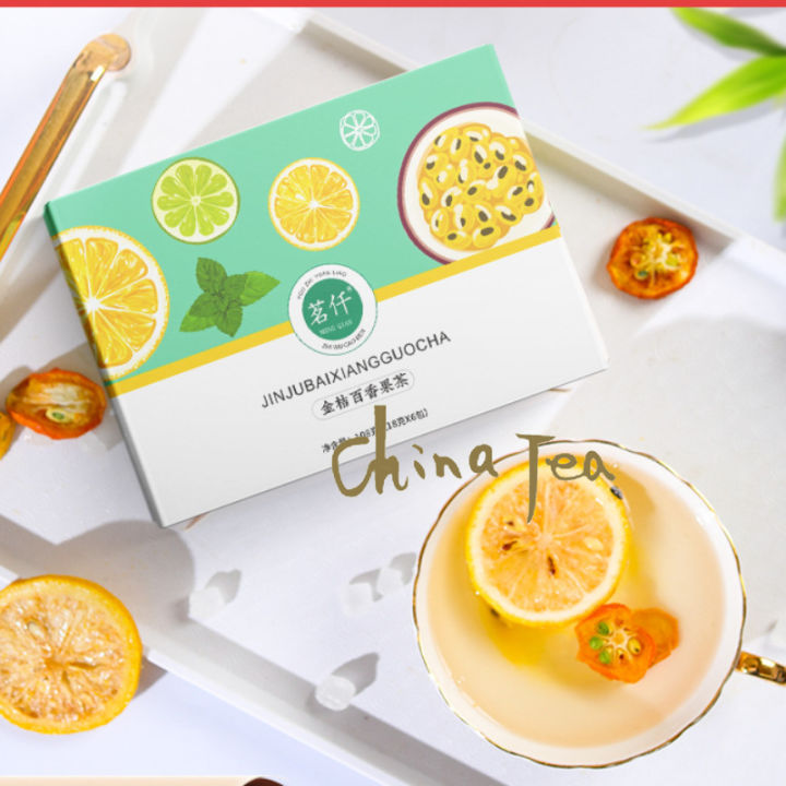 【China Tea】Kumquat Passion Fruit Tea Rock Sugar Freeze Dried Lemon Tea ...