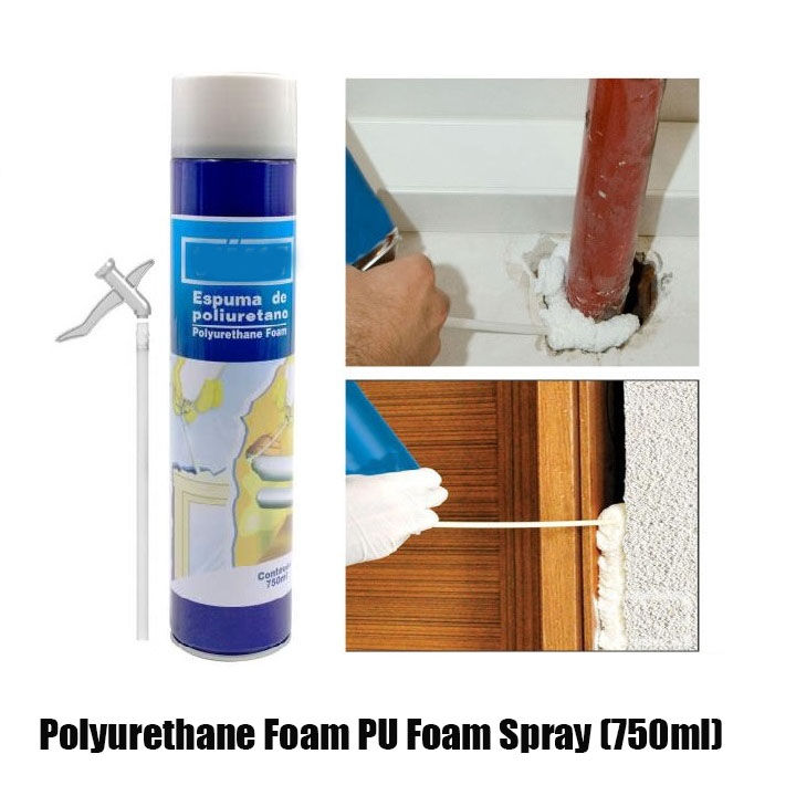 Polyurethane Foam PU Foam Spray05-(750ml) Multipurpose Repairing Foam Spray for Cracks and Leak ...
