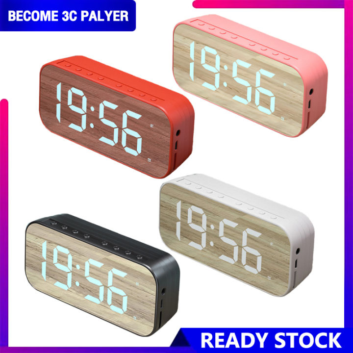 Portable Speaker, Stereo Sound Speaker Clock, TF Card 3.5mm AUX Cable ...