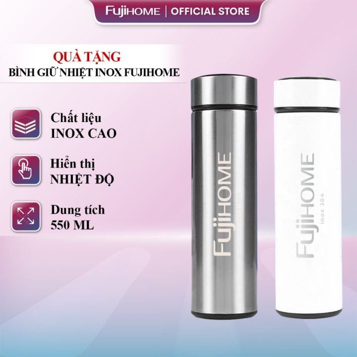 [Quà tặng] Bình giữ nhiệt inox 550ml Fujihome, màn hình Led hiển thị ...