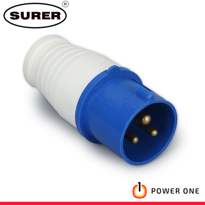 Surer 1900 Industrial Plug 2P+E, 16A 240V, IP44 | Lazada PH