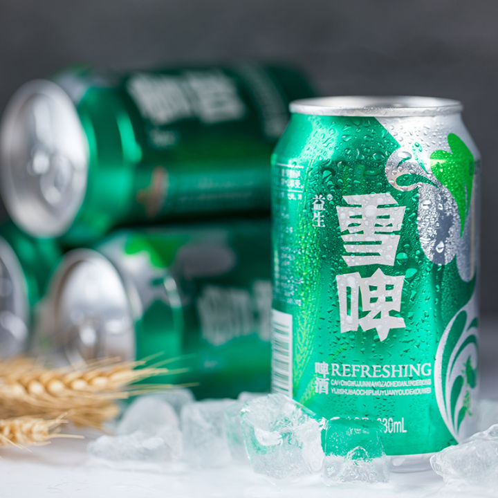 Yisheng beer snow beer 330ml*6 cans full case special canned domestic cans refreshing 8 degrees ...