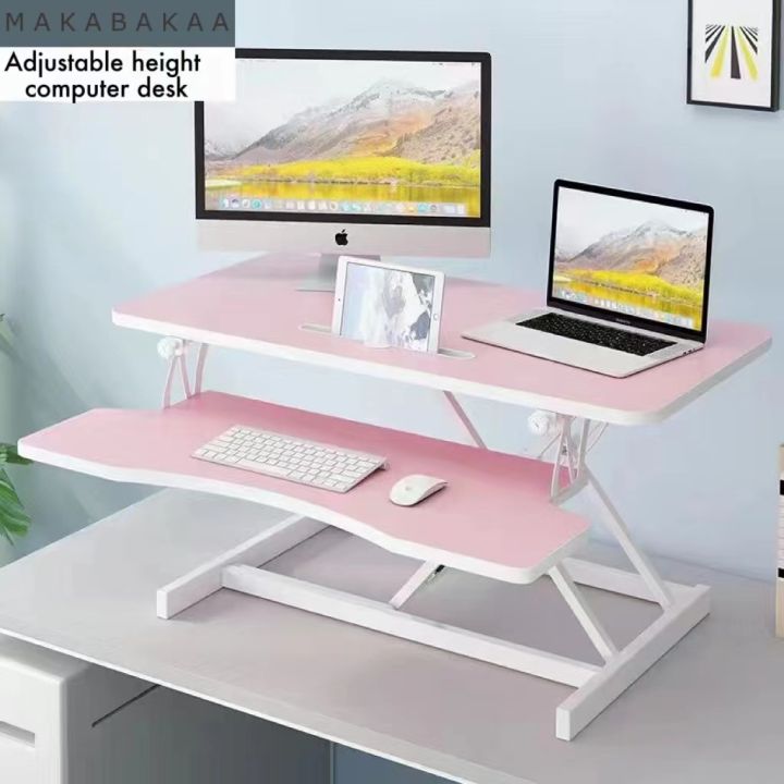 Adjustable Folding Computer Table Adjustable Ergonomic Sitting Standing ...
