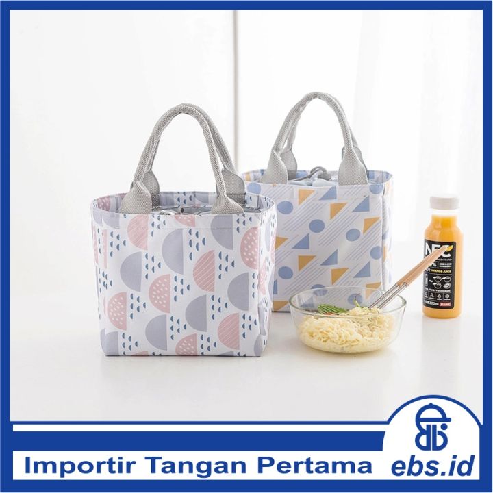 𝗘𝗕𝗦 COD PA005 Tas Bekal Pattern Modern Lunch Cooler Bag Salur Makanan ...
