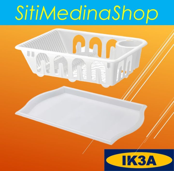 FLUNDRA/SMULA Dish drainer, white/Bekas Pinggan/Tray | Lazada