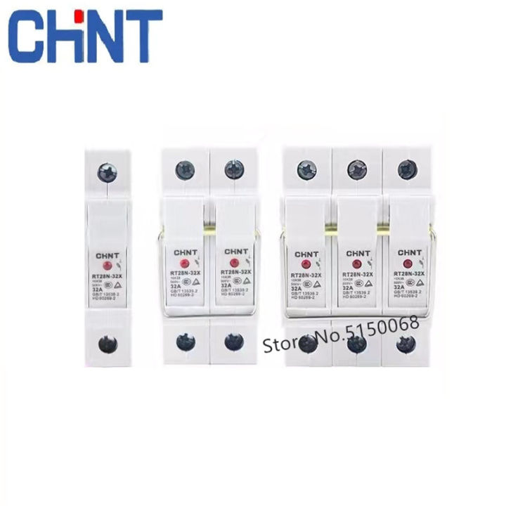 CHNT CHINT Fuse Base Holder Core RT28N-32X RT28-63 R015 R016 50A 25A 32A 40A ตัวต้านทานฟิวส์ผู้ ...