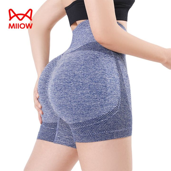 MiiOW ผู้หญิงสูงเอวกีฬากางเกงขาสั้นฟิตเนสออกกำลังกายกางเกงขายาวโยคะผู้หญิงเสื้อผ้ายกสะโพก ...