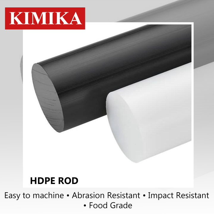 100mm diameter x 500mm length High Density Polyethylene HD-PE Rod White ...