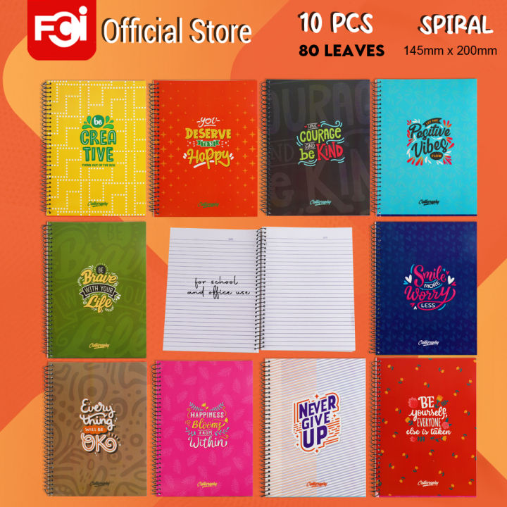 FCI PASTEL SPIRAL Notebook with New Assorted Design For Elementary and ...