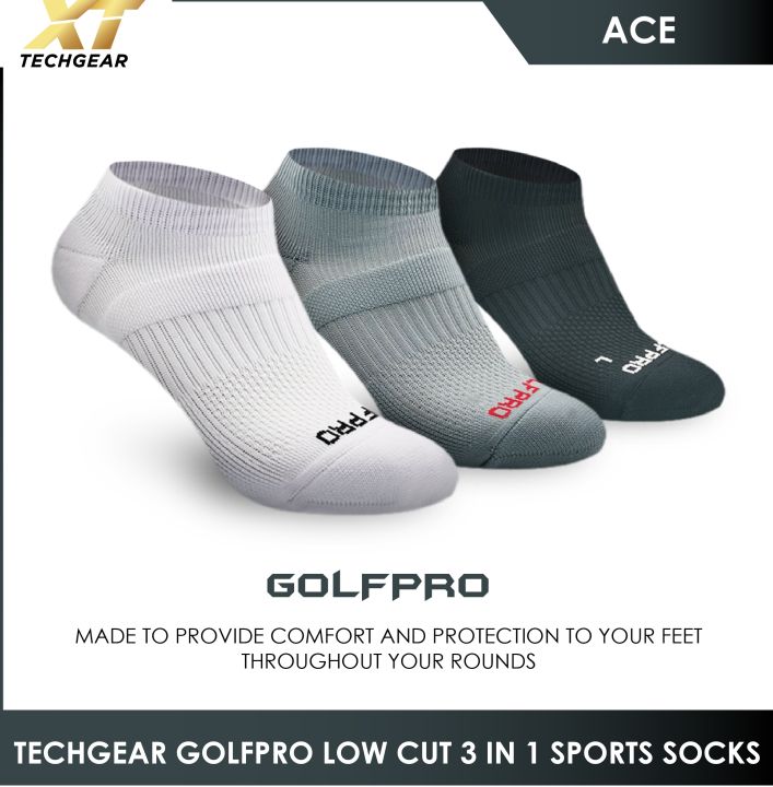 Burlington Men's Techgear Golf Pro Thick Sports Low Cut Socks 3 pairs ...