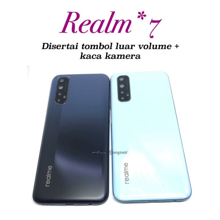 CASING REALME 7 - BEZEL + BACKDOOR + TOMBOL VOLUME + KACA KAMERA ...