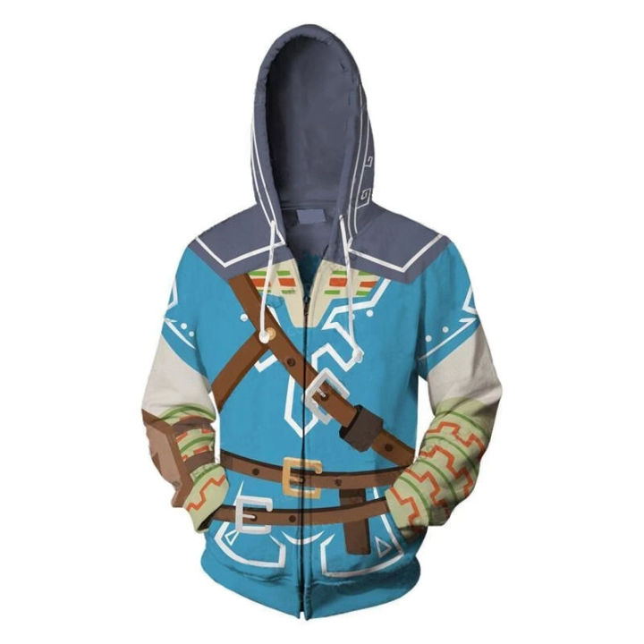 Legend of Zelda Costume Men Casual Hooded Hoodie Game Link Jacket ...