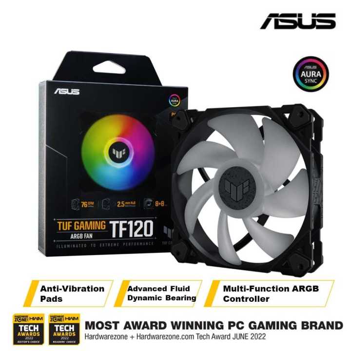 ASUS TUF Gaming Cooling TF120 ARGB ( 1 x 120mm ARGB | Black | 1 Year ...