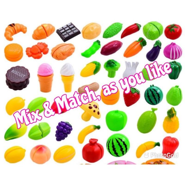 1 pc Kid Cutting Fruit Play Set Kitchen Pretend Play Toys Mainan Buah ...