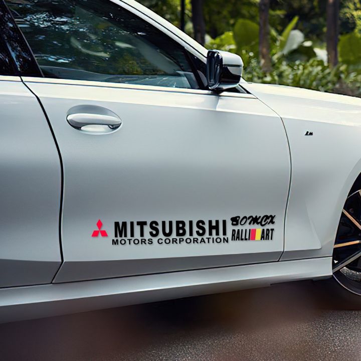 Mitsubishi 2PCS Body side door sticker car sticker | Lazada PH