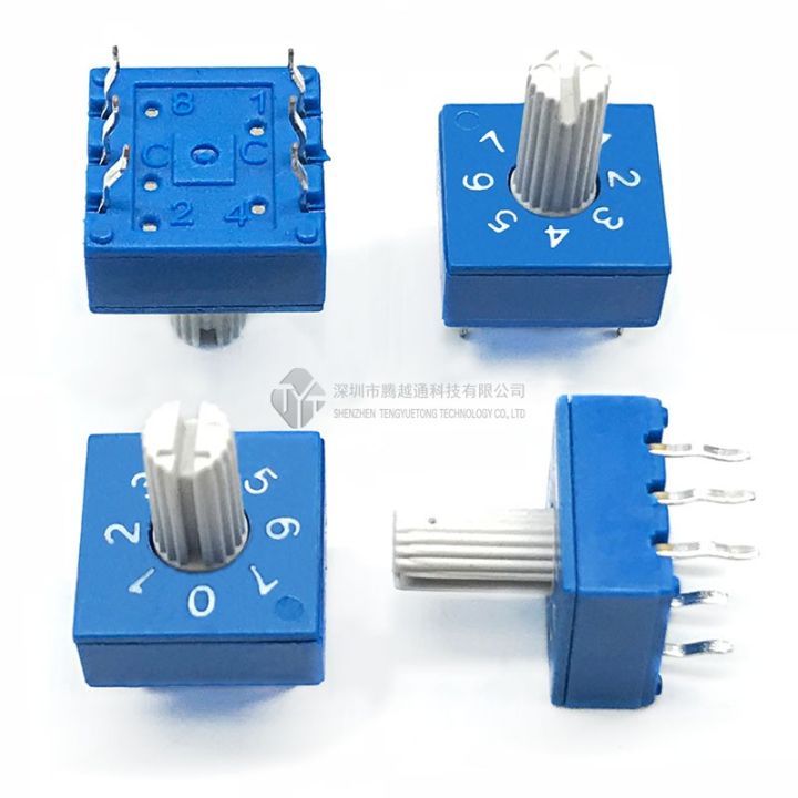 yingke 0-7 Rotary Encoder Switch With Handle Dip Switch 8-bit Pcb ...