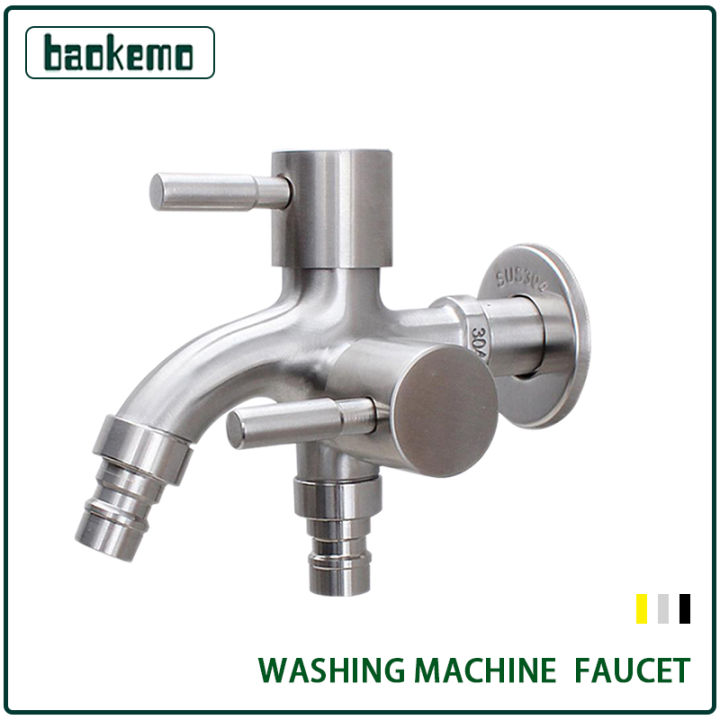 Water tap faucet 304 stainless steel double tap multifunctional ...
