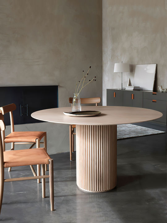 SM dining Table round solid wood round table, pine tree wood, Nordic ...