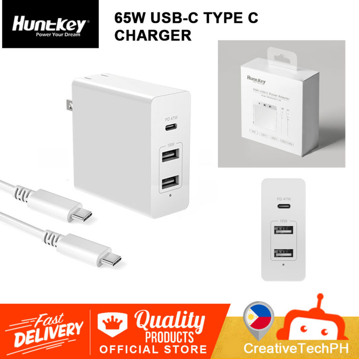 Huntkey 65W USB-C 65W USB-C Charger TYPE-C | Lazada PH