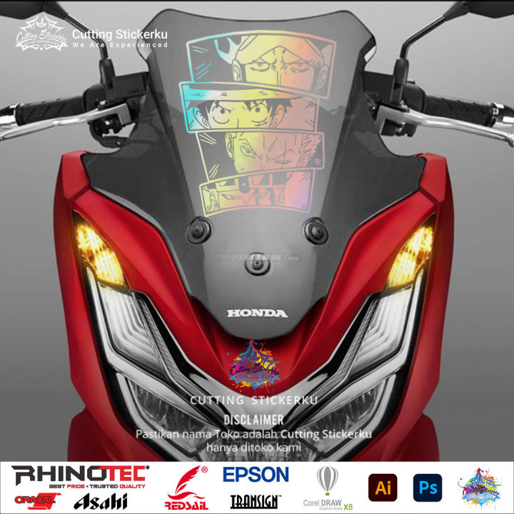 Manga One Piece Cutting Sticker Variasi Motor Mobil Stiker Anime Jepang ...
