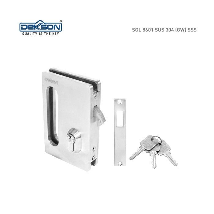 Glass door lock Dekkson SGL 8600 (GW) Singel, kunci pintu kaca geser ...