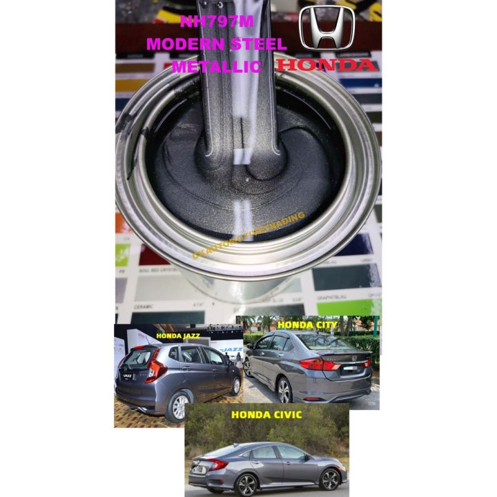 HONDA Modern Steel Metallic NH797M/CAT BANCUH/2K PAINT/CITY/CIVIC/JAZZ ...
