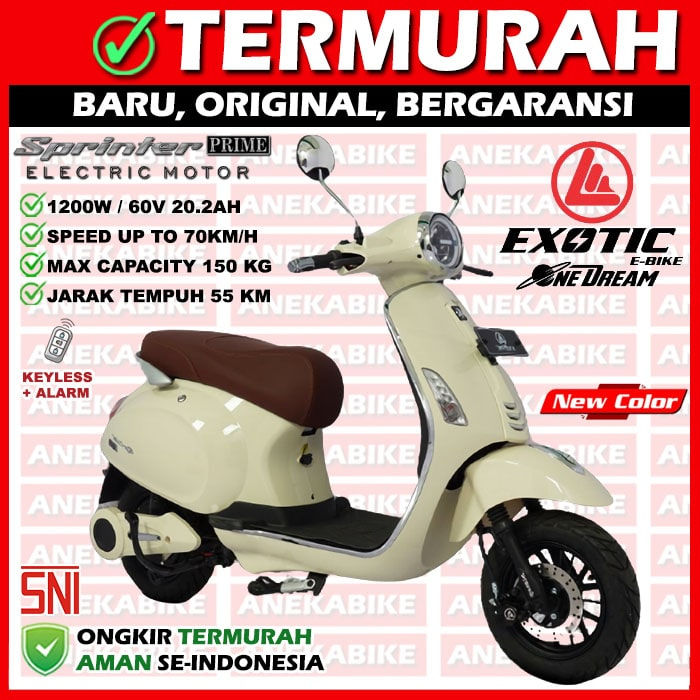 BIG PROMO Motor Listrik EXOTIC Sprinter Prime Garansi Resmi | Lazada ...
