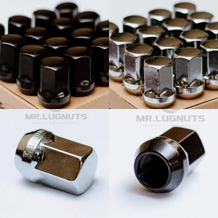 17mm Hex Car Wheel Lug Nuts - M12x1.25 & M12x1.5 - 30mm Length Set ...