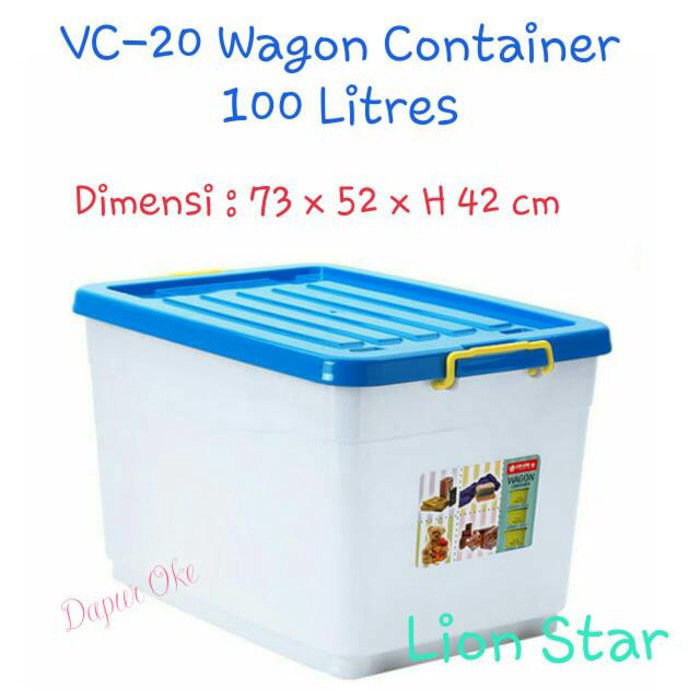 Lion Star Wagon Container 100 Lt VC-20 / Box / Tempat Penyimpanan ...