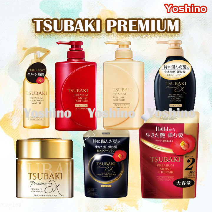 Tsubaki Premium Moist - shampoo 490ml / Refill 330ml & Conditioner ...