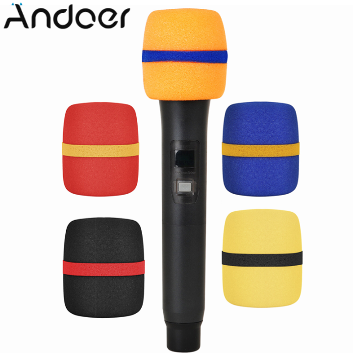 5 Pack Thick Foam Mic Cover Handheld Microphone Windscreen Colorful ...