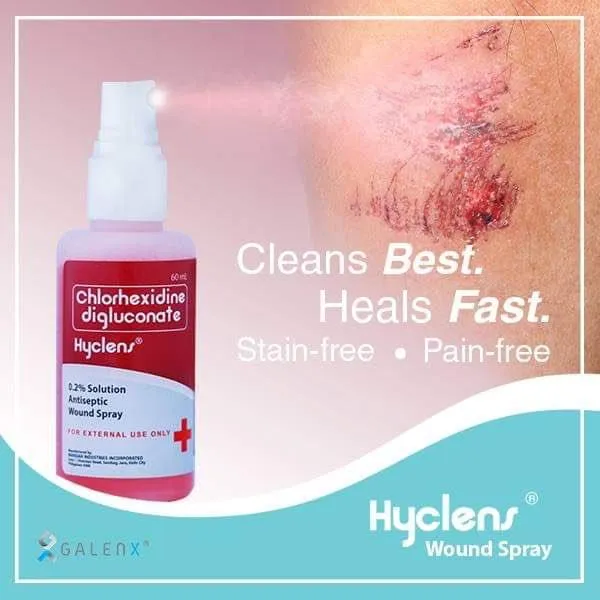 Hyclens Wound Spray (chlorhexedine DiGluconate | Lazada PH