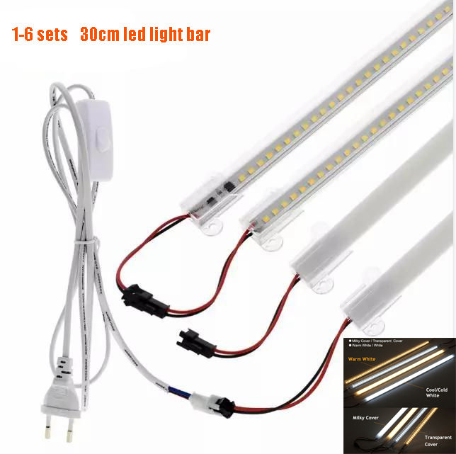 ERANPO 1-6Pcs Set 30cm 220V LED Bar Light Rigid Strip Under Cabinets ...