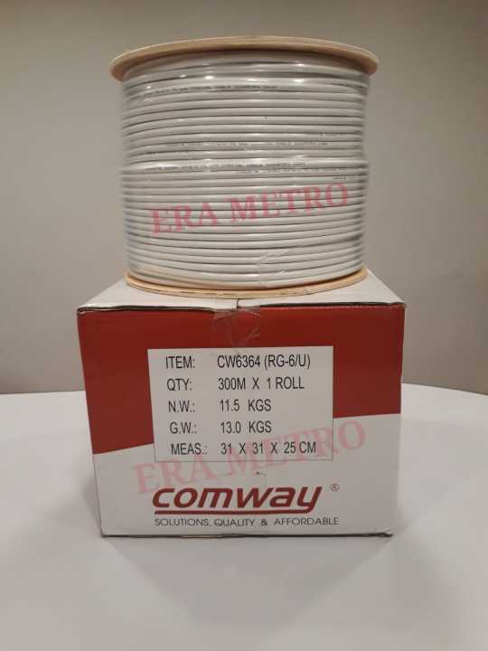 Comway RG6 Coaxial Cable 300 meter-(White) | Lazada