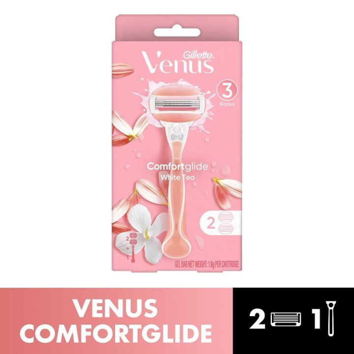 GILLETTE Venus Glide White Tea Razor 1s | Lazada