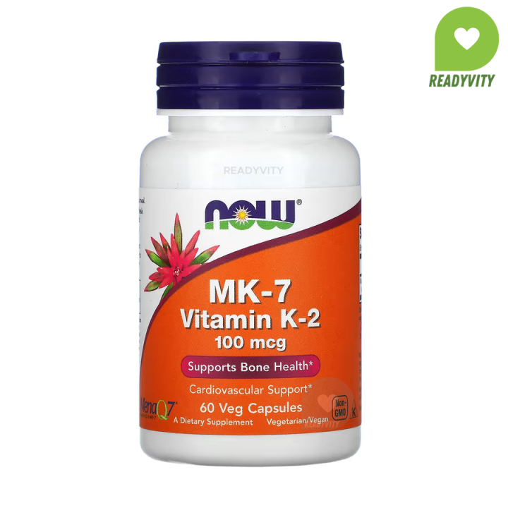 NOW Foods, MK-7 Vitamin K-2, 100 mcg, 60 Veg Capsules | Lazada.co.th