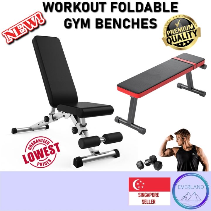 ⭐SG SELLER⭐ Foldable Workout Bench/ Multi Purpose Home Gym Bench/ Flat ...