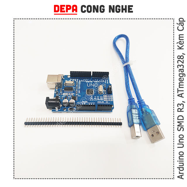 Mạch Phát Triển Arduino UNO R3 SMD Chíp Dán, Atmega328, CH340, Kèm Cáp ...