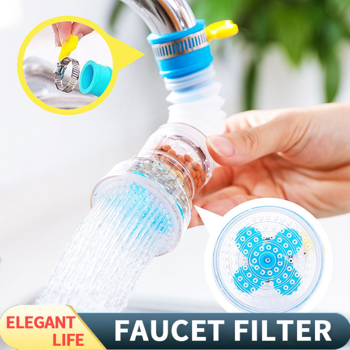 Faucet Filter Splash Saving Water Clean Filter Foldable 360 Rotating ...