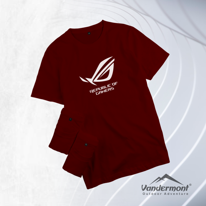 Kaos Gamer ASUS ROG Republic of Gamer / Kaos Distro Pria Wanita / Kaos ...