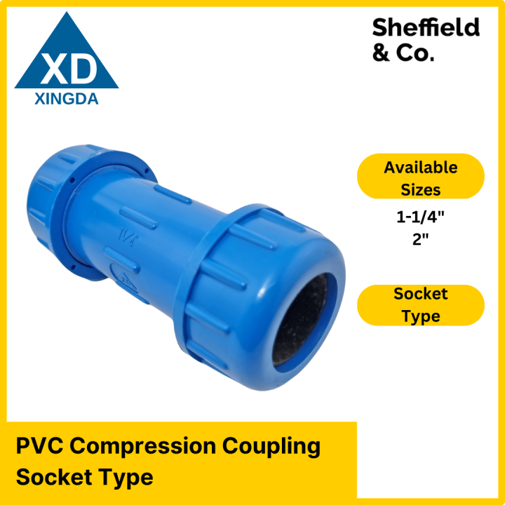 XINGDA PVC Compression Coupling, Socket type (1-1/4" , 2") | Lazada PH