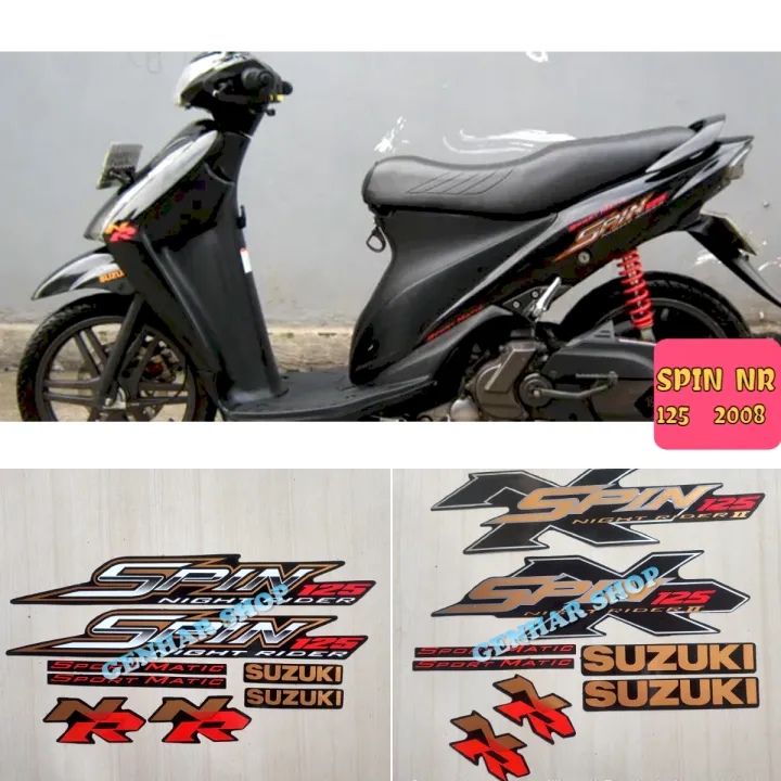 STIKER STRIPING MOTOR SUZUKI SPIN NR 125 2008 STANDAR FULL SET | Lazada ...